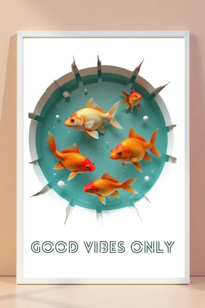 3D | fish | art frame – sunny buttons